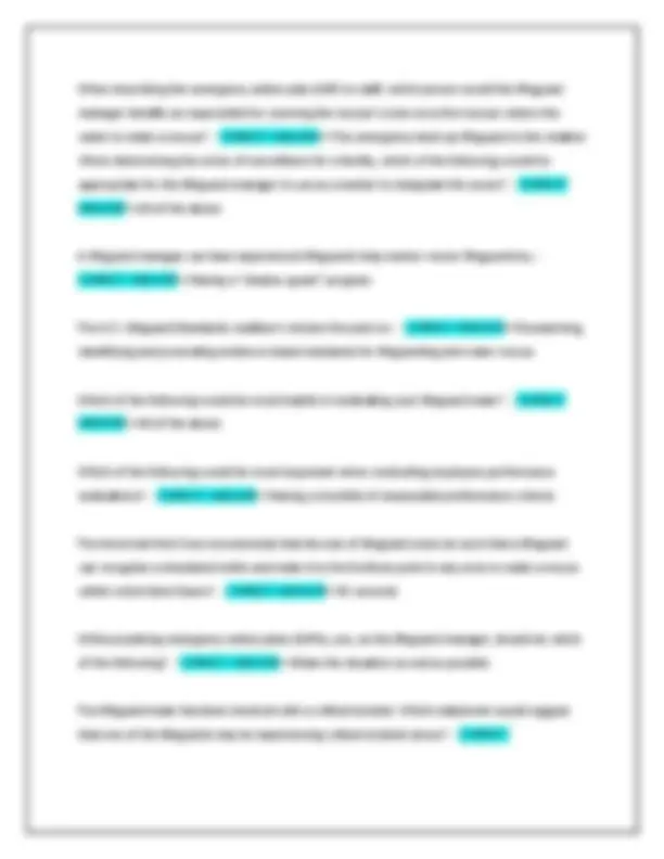 Lifeguard Management Exam and Practice: 2025 Complete 100 Questions and ...