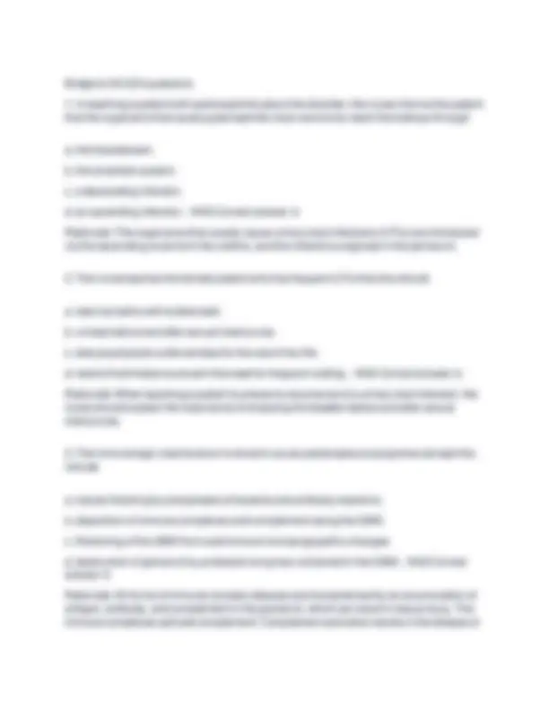 NCLEX Review Questions: Urinary Tract Infections | Exams Nursing | Docsity