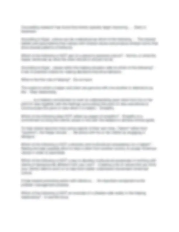 HS2500 Final Exam with Quality Answers 2025: Helping Skills and ...