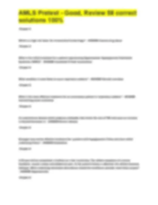 AMLS Pretest: Multiple Choice Questions and Answers | Exams Nursing ...