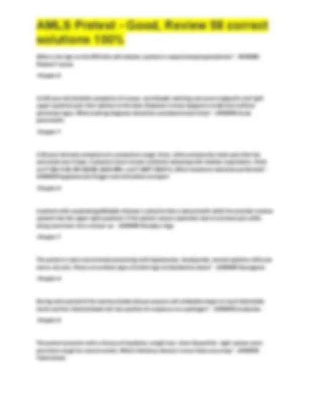 AMLS Pretest: Multiple Choice Questions and Answers | Exams Nursing ...