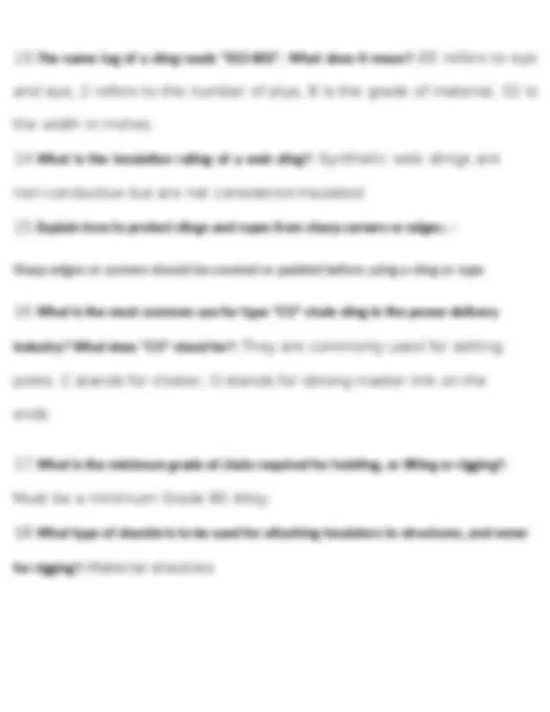 RIGGING FINAL EXAM QUIZ WITH100% CORRECT ANSWERS/VERIFIED AND UPDATED ...
