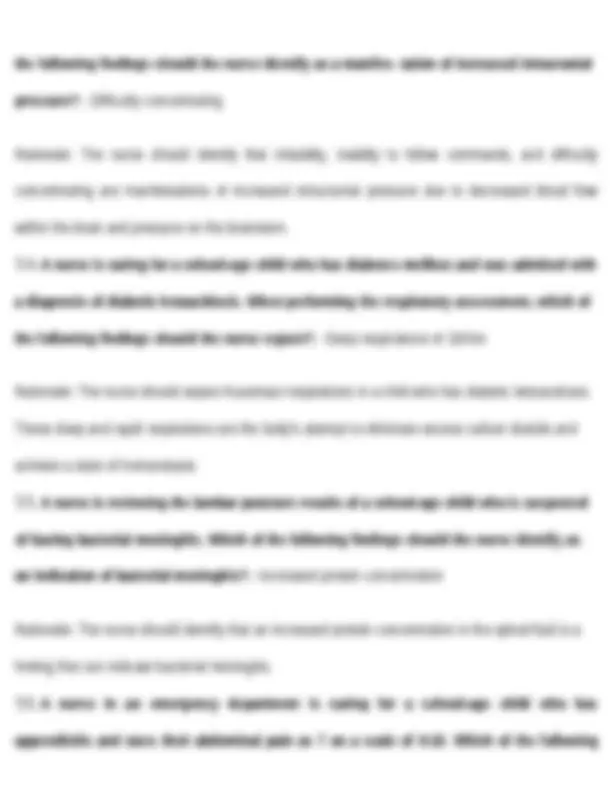 ATI RN Pediatric Nursing Online Practice 2023 B revision questions ...