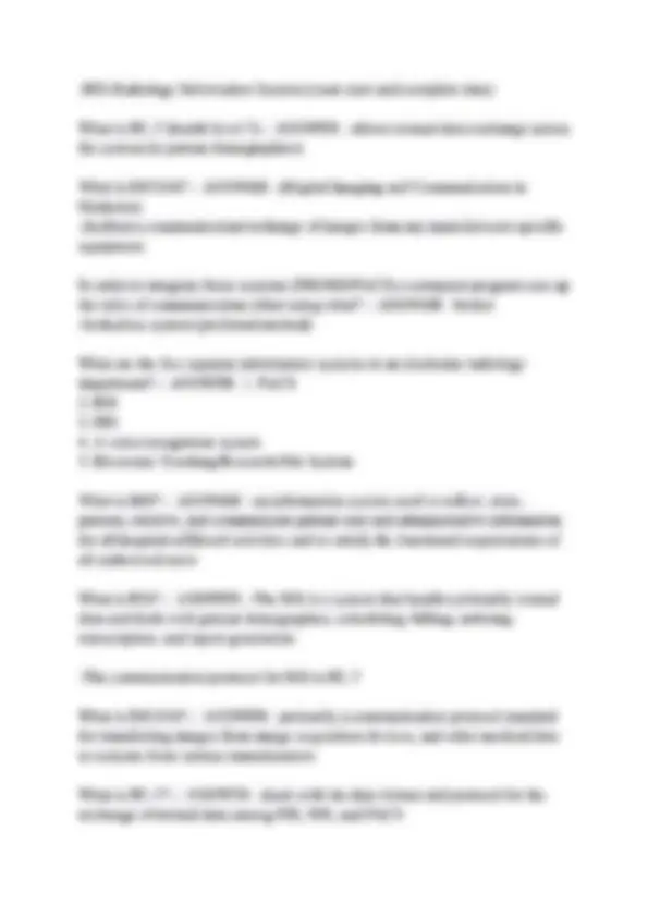 PACS PICTURE ARCHIVING AND COMMUNICATION SYSTEMS TEST QUESTIONS AND ...