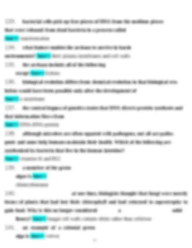 Biology 101 Final Exam Test Bank Questions and Answers | Exams Biology ...