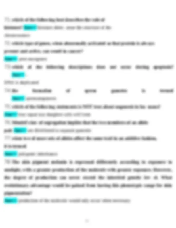 Biology 101 Final Exam Test Bank Questions and Answers | Exams Biology ...