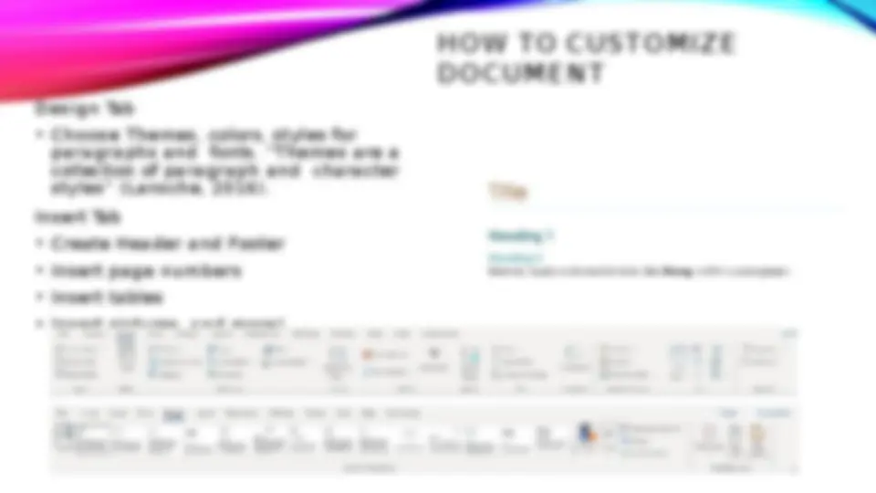 Microsoft Word Features: A Guide for Students | Assignments Computer Programming | Docsity