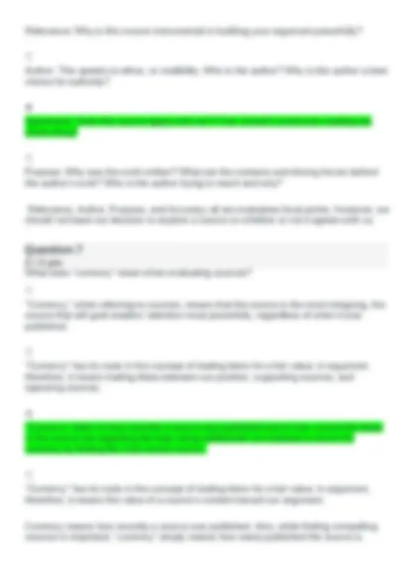 APA Style and In-Text Citation: Multiple Choice Quiz | Quizzes English ...