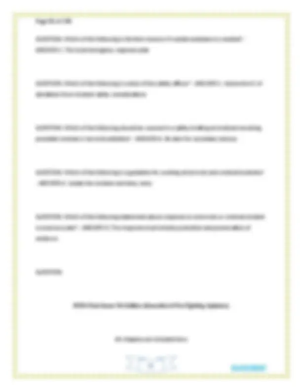 IFSTA Final Exam 7th Edition: Study Guide with Questions and Answers ...