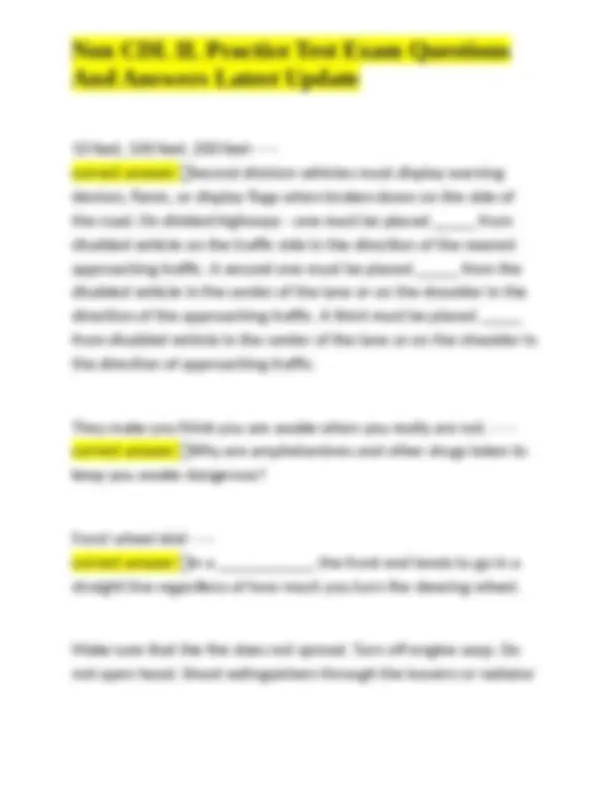 Illinois Non-CDL Class C Practice Test Questions and Answers | Exams ...