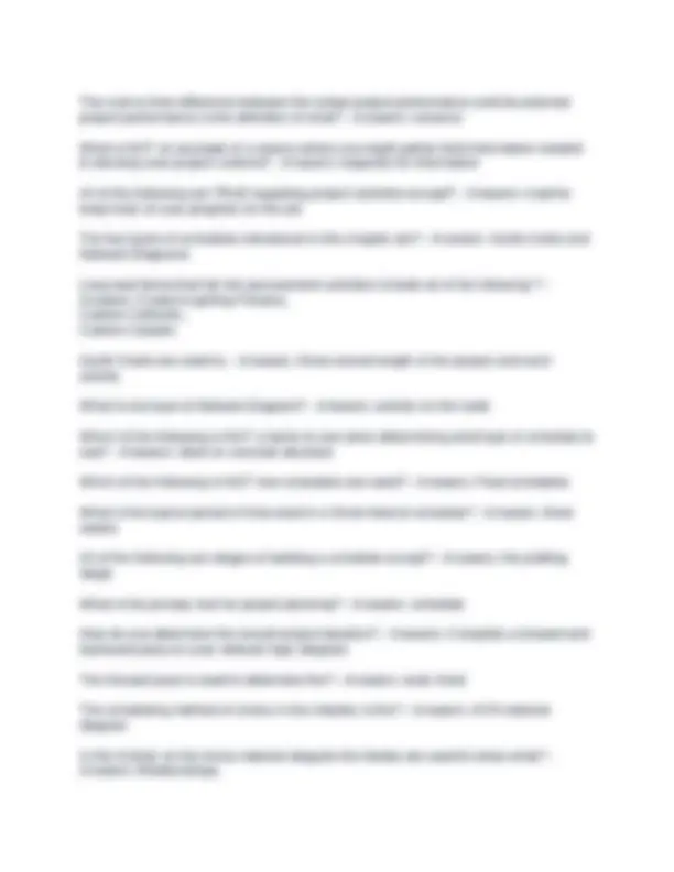 Construction Management Final Exam: Multiple Choice Questions and ...