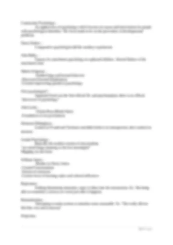 Introduction to Psychology: Chapters 1 and 2 - Key Concepts and Theories | Exams Psychology ...