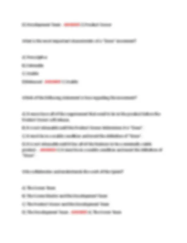 Scrum Master Certification Exam Study Aid: Multiple Choice Questions ...