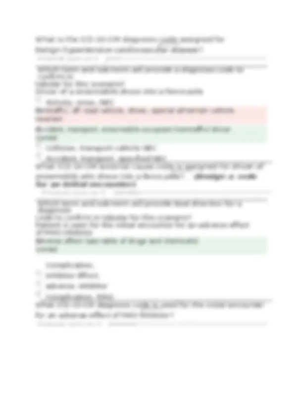 ICD-10-CM Coding Exercises: Diagnosis and External Cause Codes | Assignments Information Systems ...