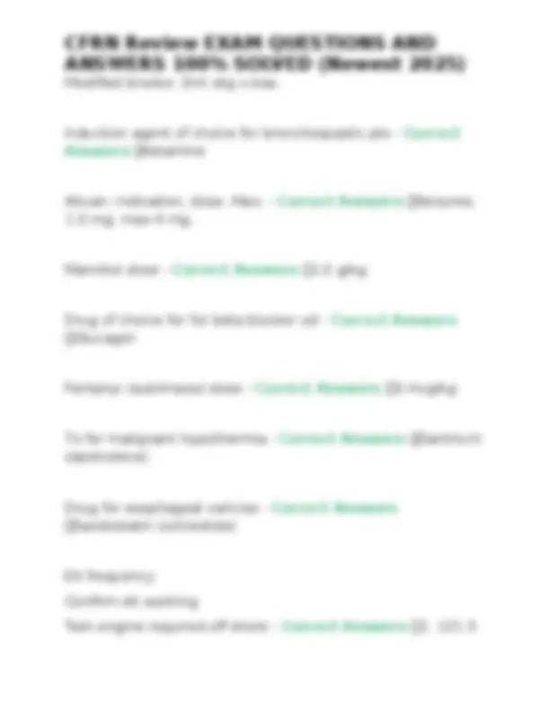 CFRN Review Exam Questions and Answers: A Comprehensive Guide to ...