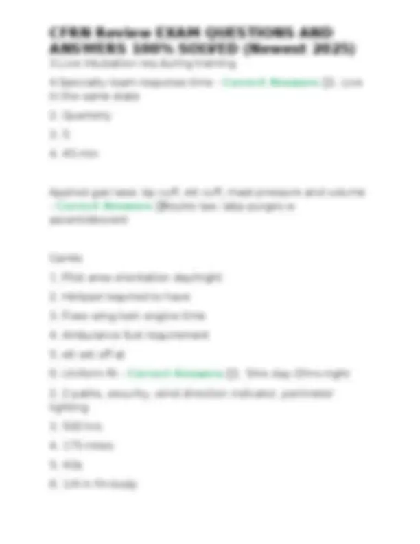 Cfrn Review Exam Questions And Answers A Comprehensive Guide To Critical Care Nursing Exams