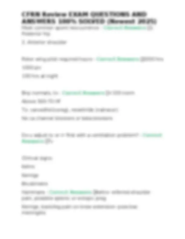 CFRN Review Exam Questions and Answers: A Comprehensive Guide to ...