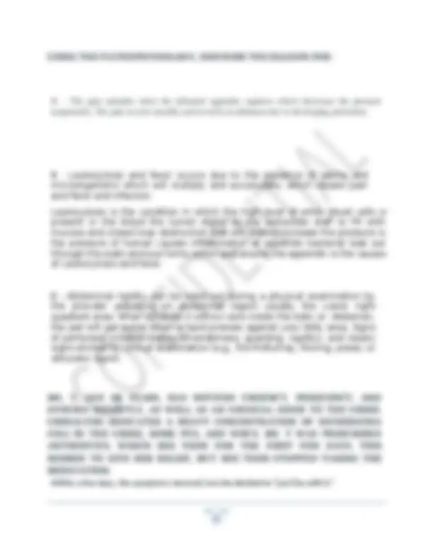 Pathophysiology Case Studies: Appendicitis and Cystitis | Exams Nursing | Docsity