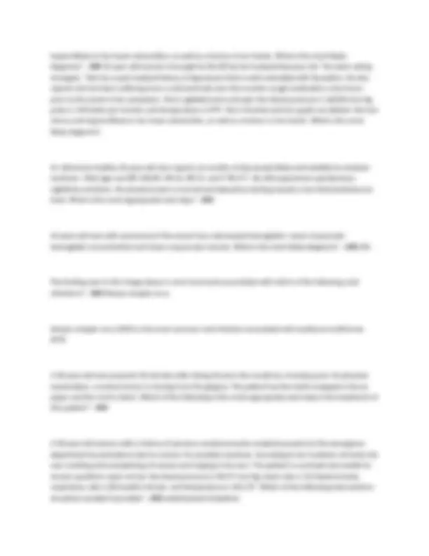 Medical Case Scenarios: Diagnosis and Treatment | Exams Nursing | Docsity