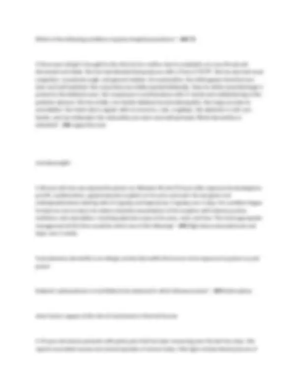 Medical Case Scenarios: Diagnosis and Treatment | Exams Nursing | Docsity