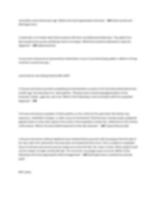 Medical Case Scenarios: Diagnosis and Treatment | Exams Nursing | Docsity