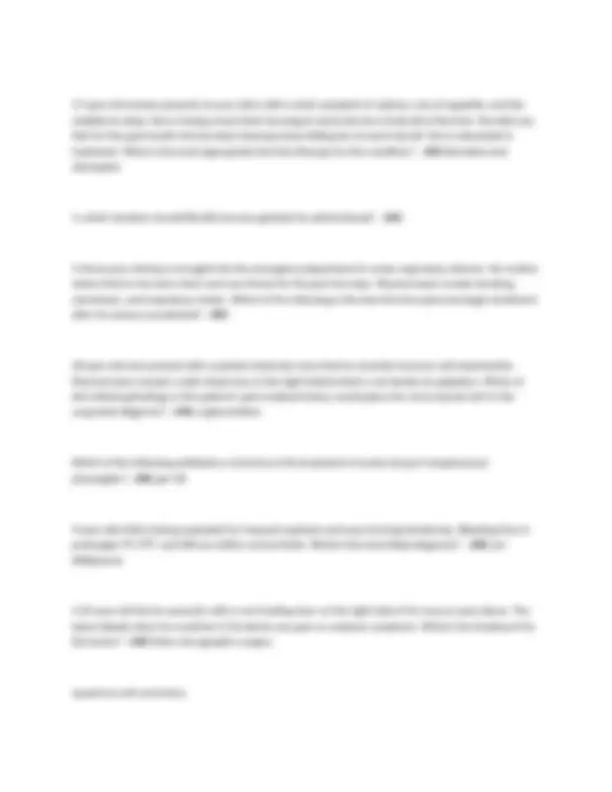 Medical Case Scenarios: Diagnosis and Treatment | Exams Nursing | Docsity
