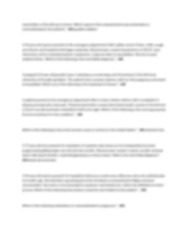 Medical Case Scenarios: Diagnosis and Treatment | Exams Nursing | Docsity