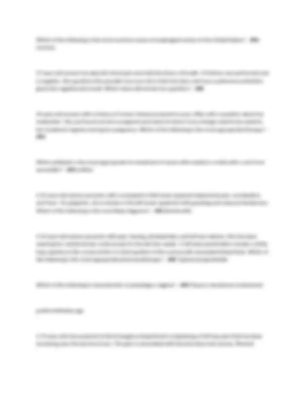 Medical Case Scenarios: Diagnosis and Treatment | Exams Nursing | Docsity