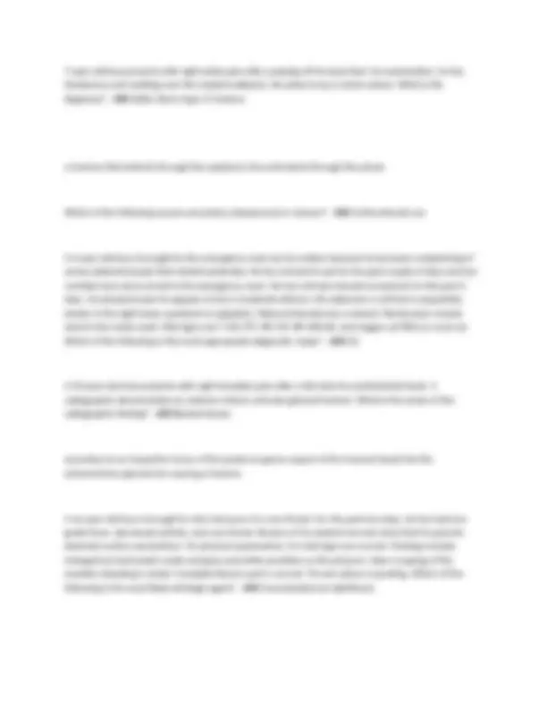Medical Case Scenarios: Diagnosis and Treatment | Exams Nursing | Docsity