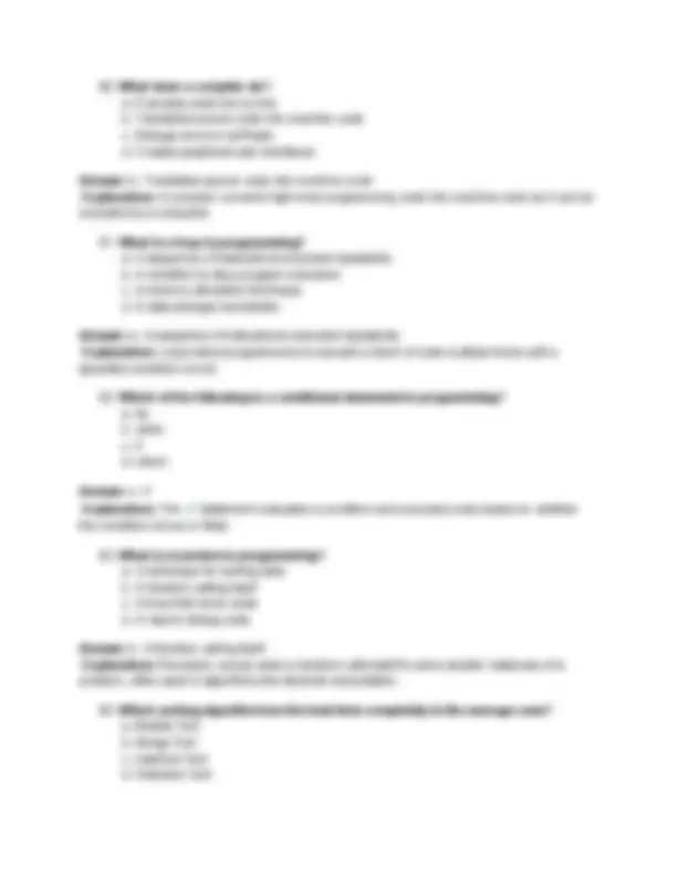 Comprehensive Computer Science Mock Test: 100 Detailed Questions and ...