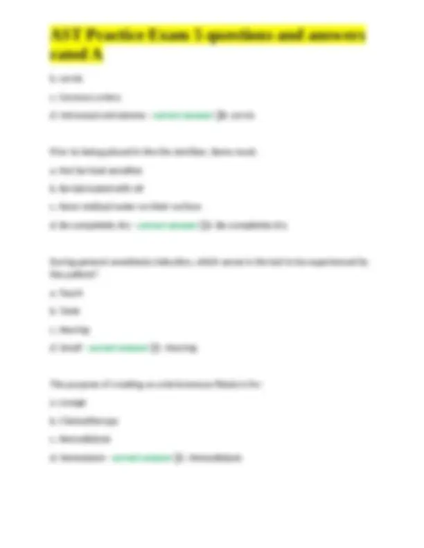 AST Practice Exam: Surgical Technology Multiple Choice Questions and ...