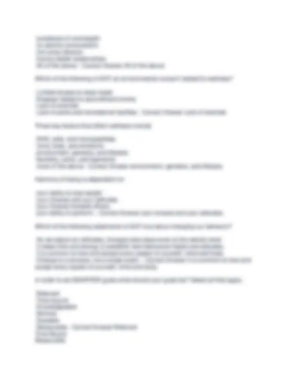 BYU Fitness for Living Well Final Study Guide: Questions and Answers ...