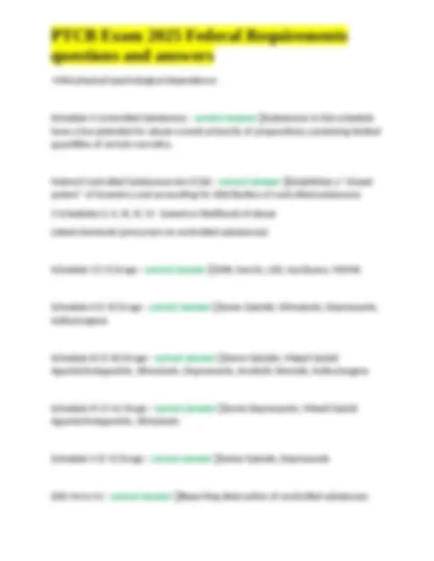 PTCB Exam 2025 Federal Requirements: Questions and Answers for Pharmacy ...