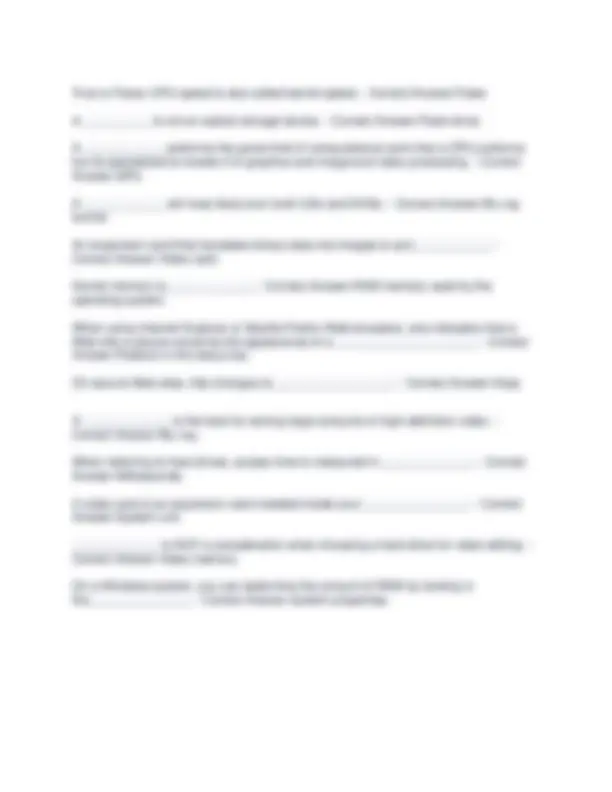 Computer Science Fundamentals: Exam Questions and Answers | Exams Advanced Education | Docsity