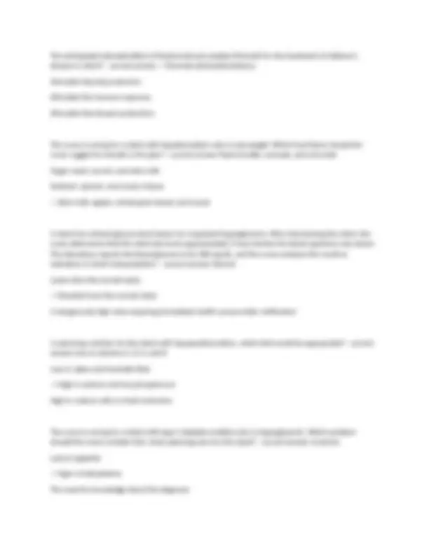 Endocrine System NCLEX Practice Questions | Exams Nursing | Docsity