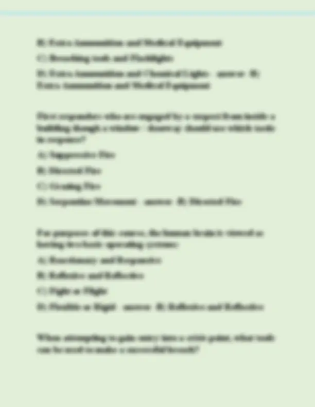 ALERRT Active Shooter Response Level 1 Exam | Exams Nursing | Docsity