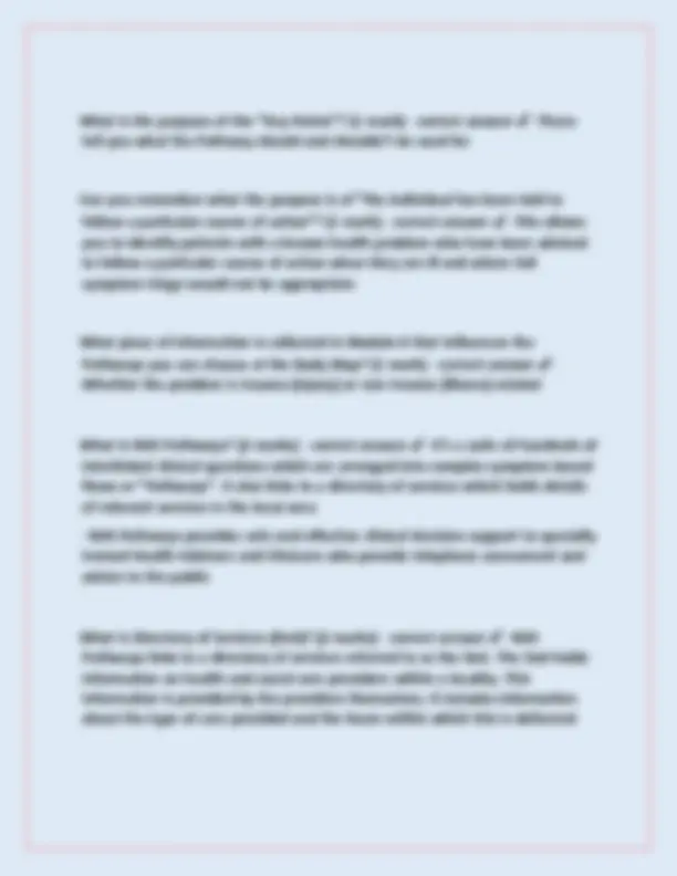 NHS Pathways System Practice: Exercises and Questions | Exams Nursing ...