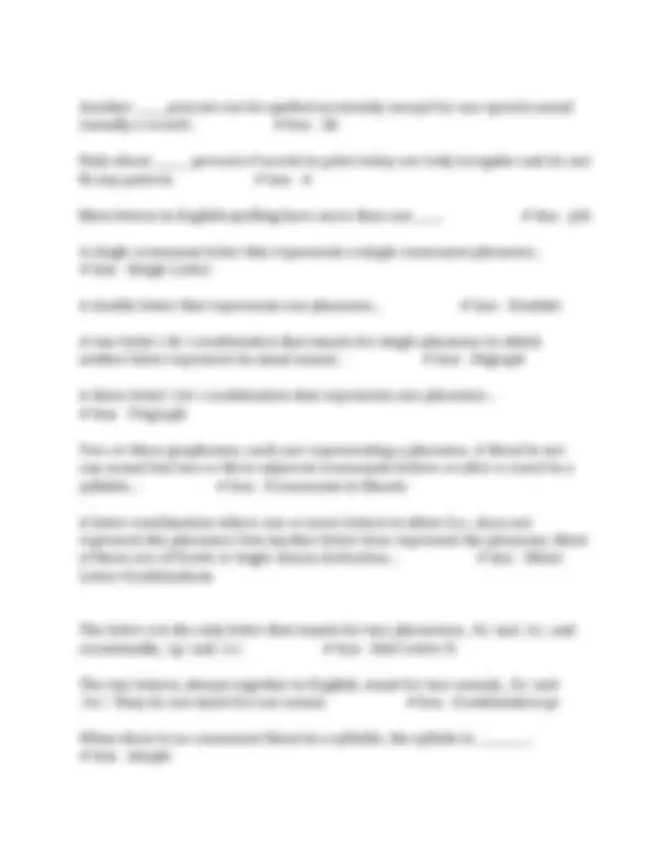 LETRS Unit 3 - Session 1-8 | Exams English Language | Docsity