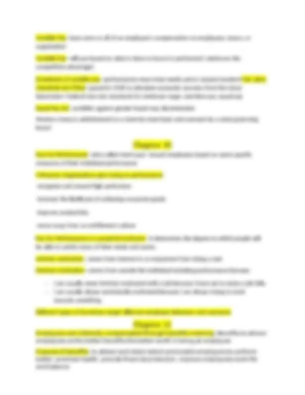MANAGING HUMAN CAPITAL C202 NOTES TO PASS TEST CHAPTER 1 | Lecture ...