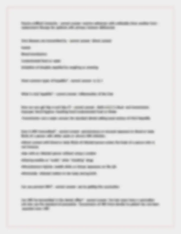 ICE infection Control exam with verified answers | Exams Nursing | Docsity