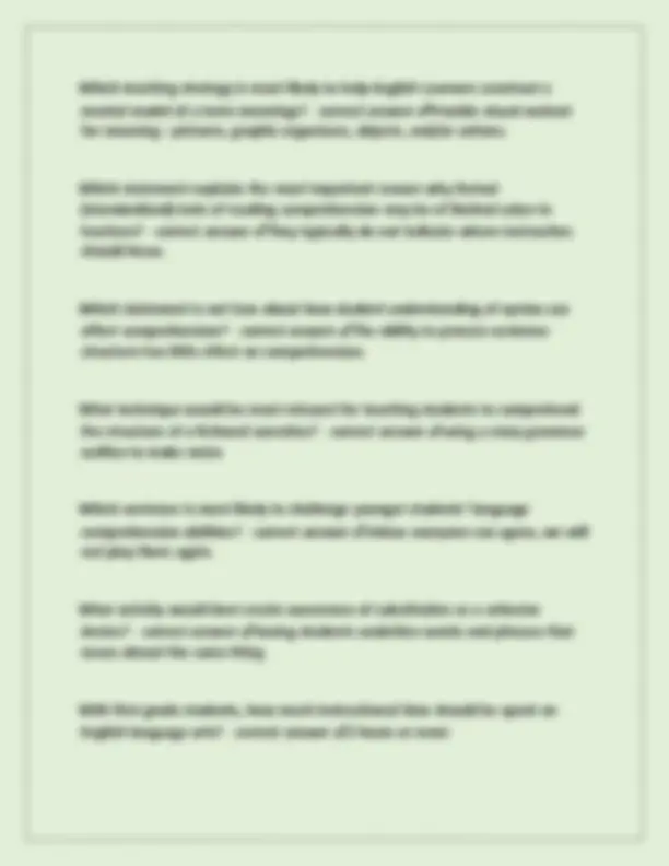 LETRS Vol 2 exam with verified answers | Exams Nursing | Docsity