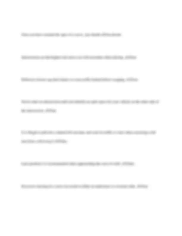 Drivers Education Module 5: Questions and Answers | Exams Physical Education and Motor Learning ...