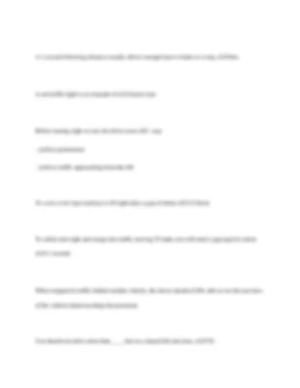 Drivers Education Module 5: Questions and Answers | Exams Physical ...