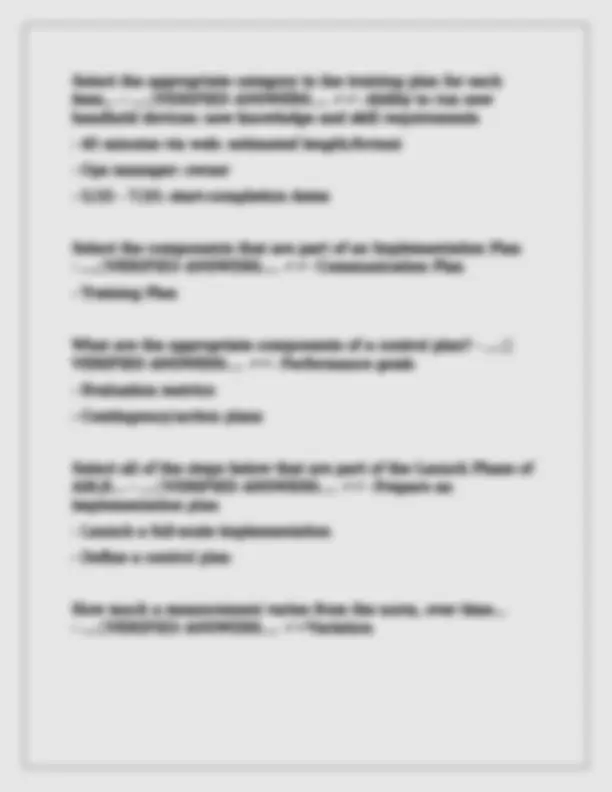 QDM Study Questions with answers | Exams Quality Management | Docsity
