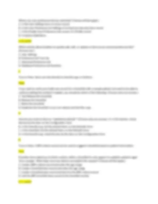 Epiccare Amb400 Ambulatory Administration Chapter Exam Review Questions