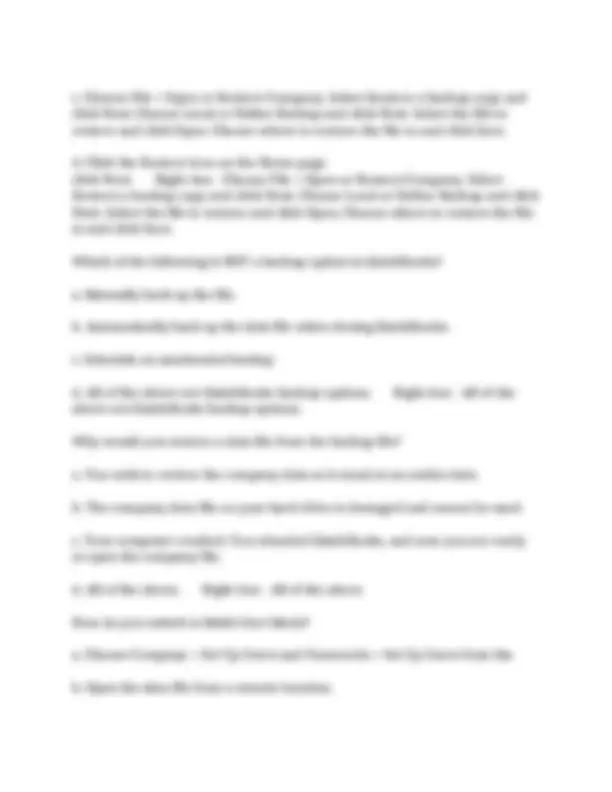 QuickBooks Practice Test: 100 Questions and Solutions | Exams Business ...