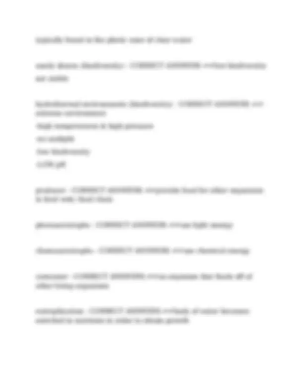 AICE Marine AS Level Exam Study Guide: Trophic Levels, Ecosystems, and ...