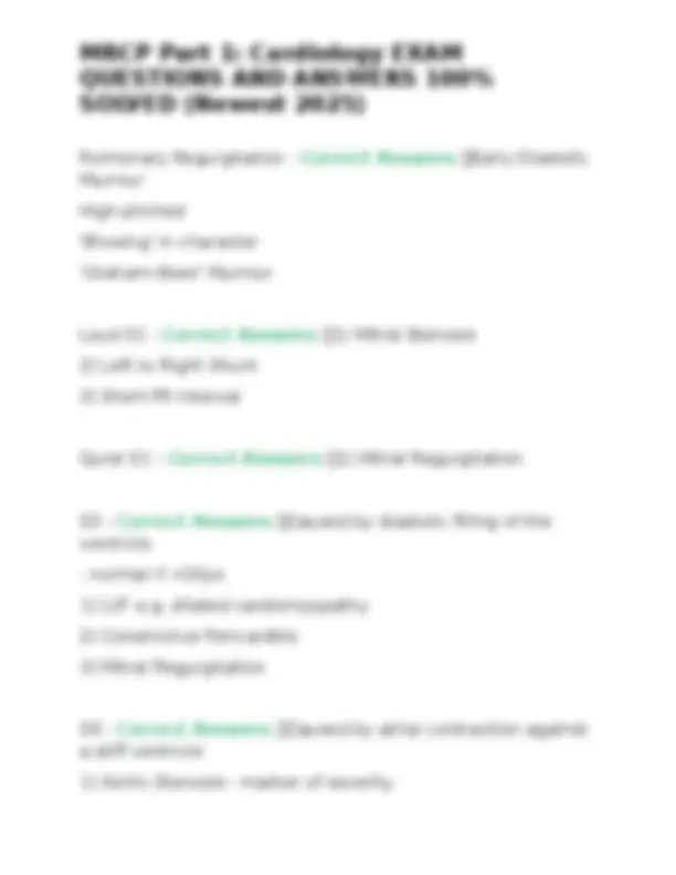 MRCP Part 1: Cardiology Exam Questions and Answers | Exams Nursing ...