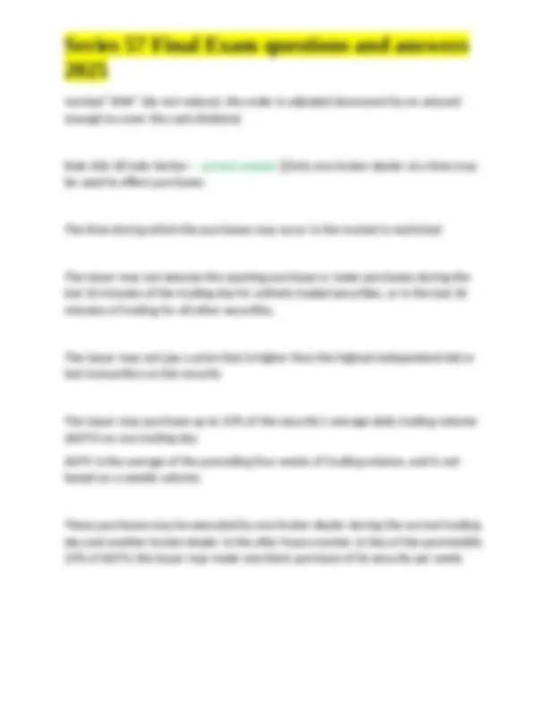 Series 57 Final Exam: Financial Market Concepts Guide | Exams ...