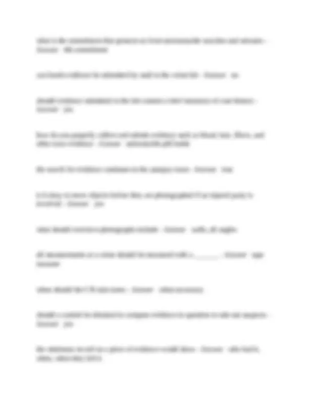 Forensic Science: Crime Scene Investigation - Questions and Answers ...